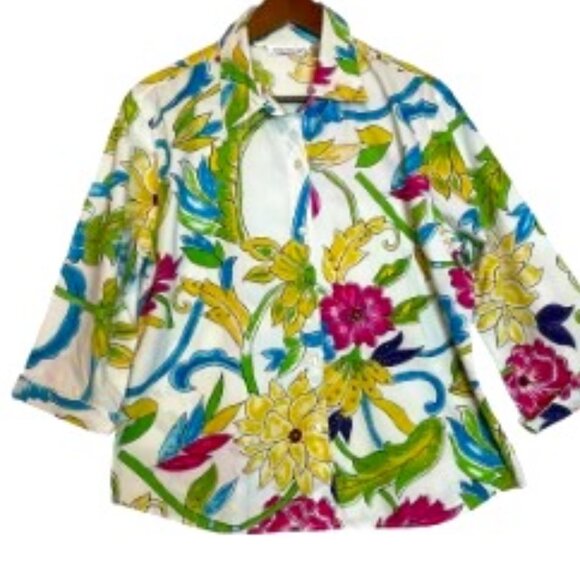 new directions | Tops | New Direction Womens Floral Embellished Blouse ...